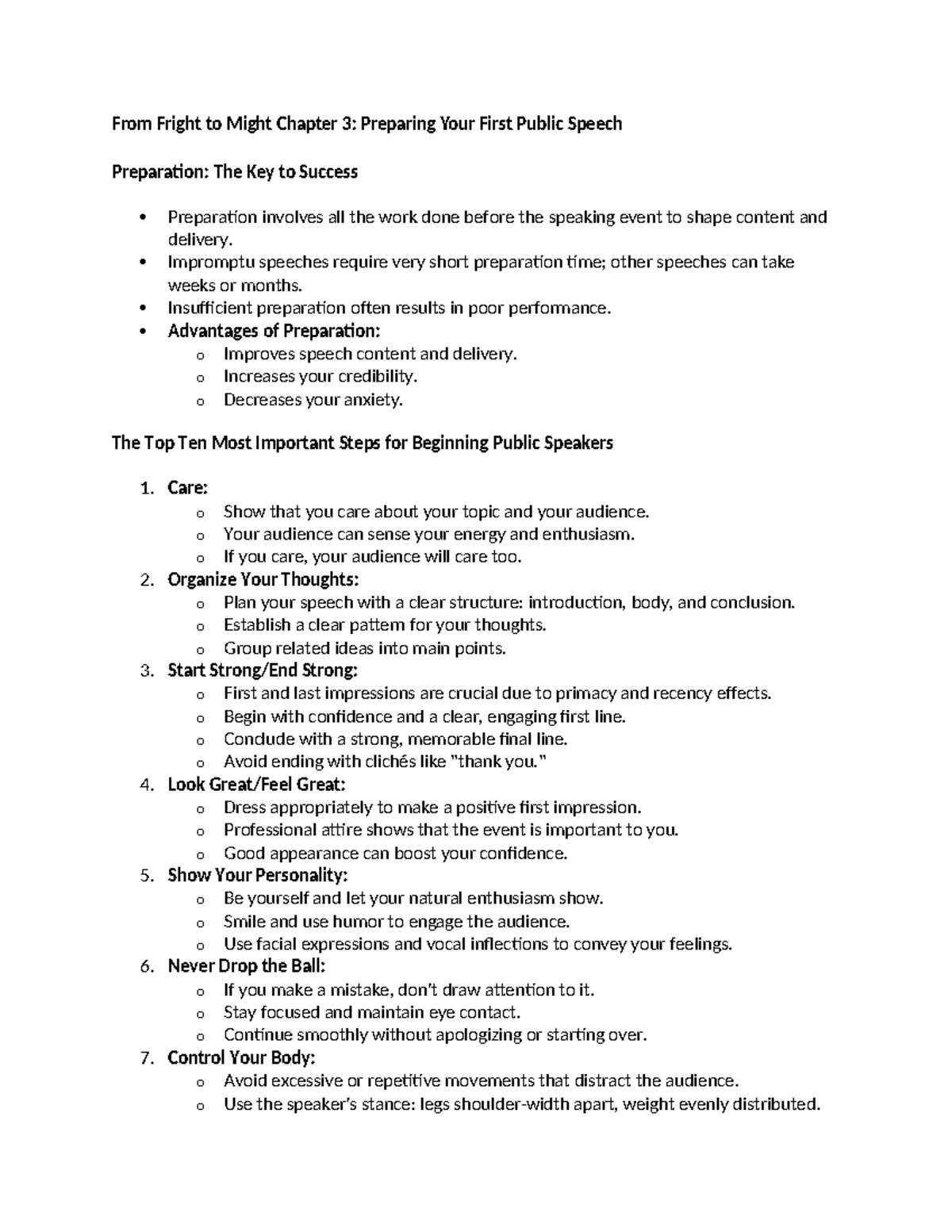Chapter 3 Notes - From Fright to Might - From Fright to Might Chapter 3 ...