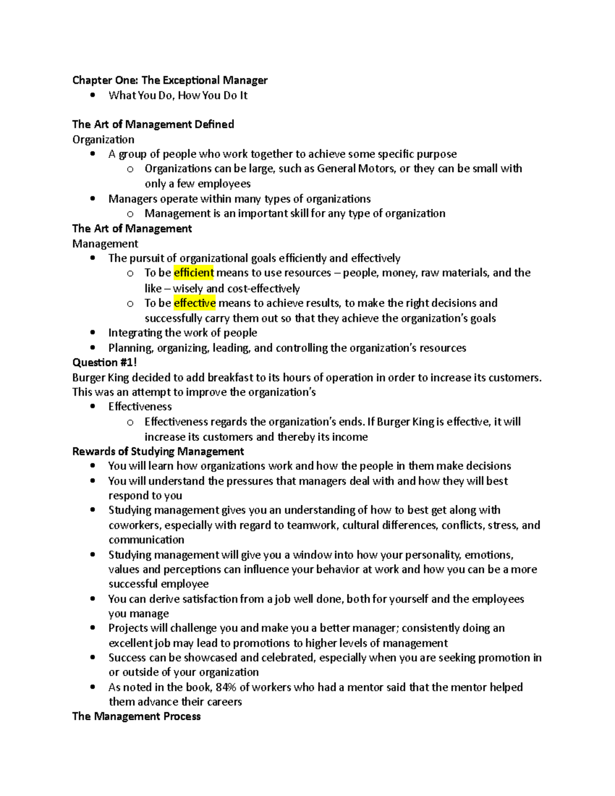 Chapter One - The Exceptional Manager - Chapter One: The Exceptional ...