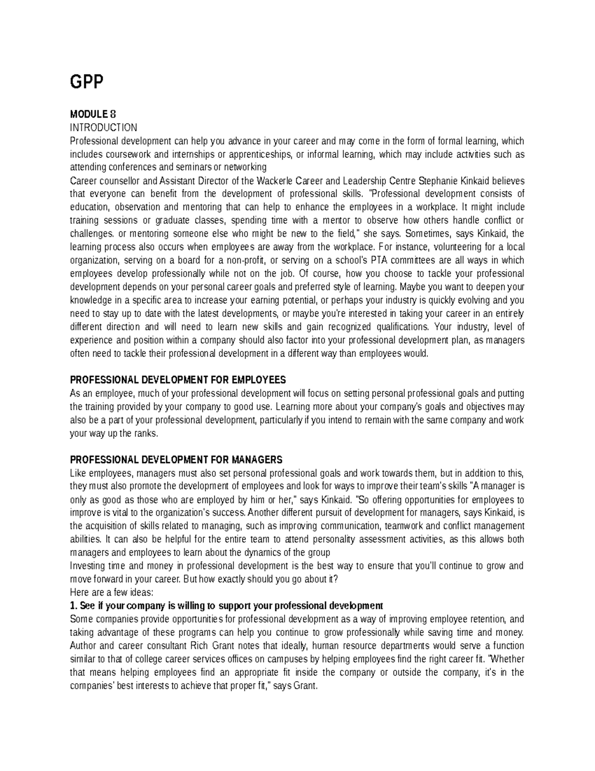 GPP-final - I HAVE RESEARCH AND NEE RRL - GPP MODULE 8 INTRODUCTION ...