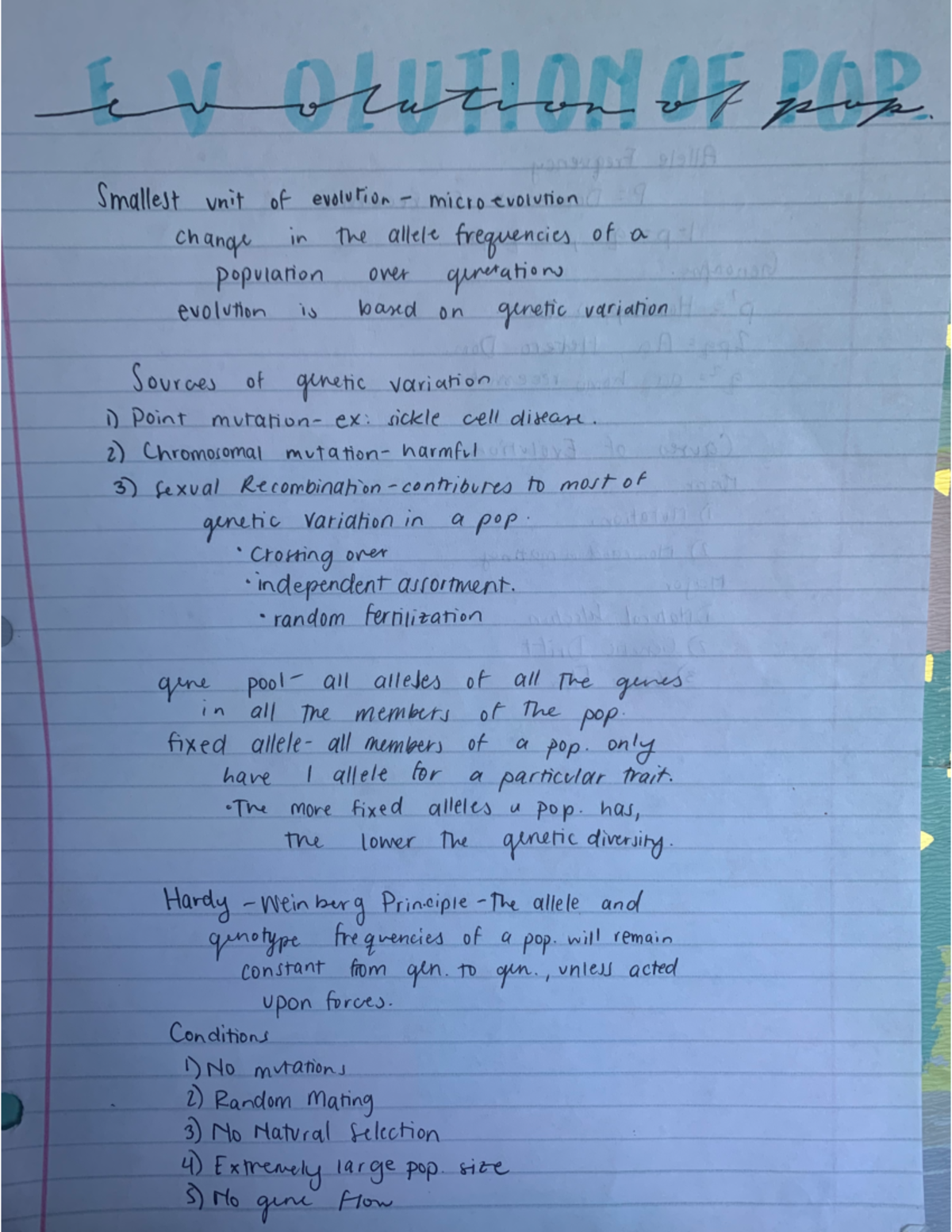 Evolution of population - Studocu