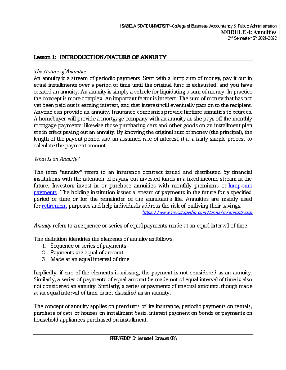 Module-4-Ordinary-Annuity - MODULE 4: Annuities 2 nd Semester SY 2021 ...