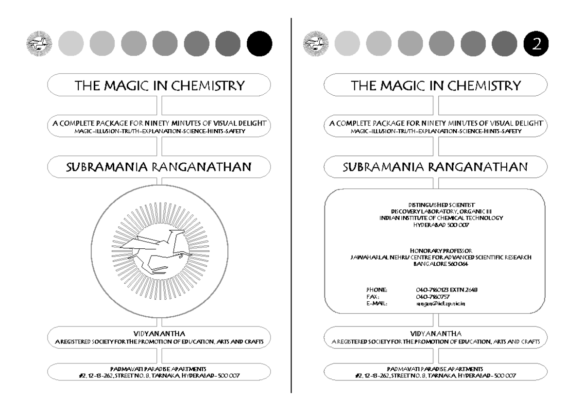 Magic in Chemistry - THE MAGIC IN CHEMISTRYTHE MAGIC IN CHEMISTRY A ...