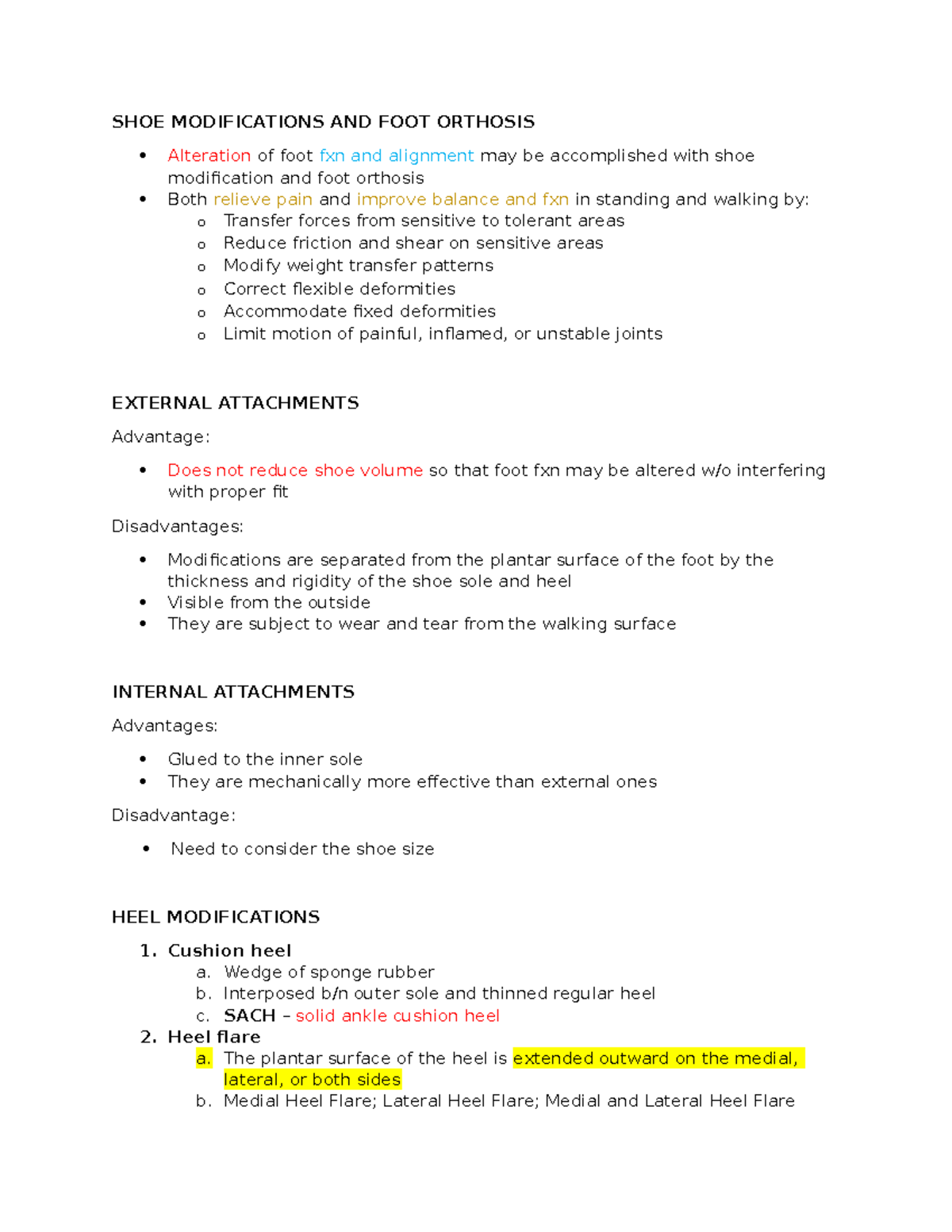 Shoe Modifications & Foot Orthosis - SHOE MODIFICATIONS AND FOOT ...