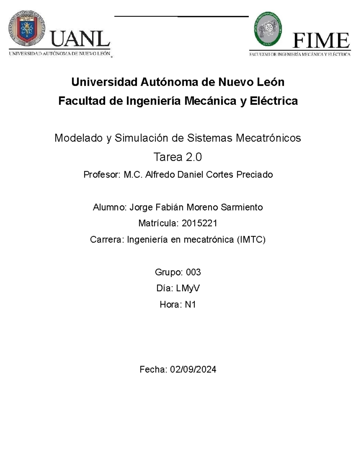 JFMS ACT 2 Modelado 2015 221 - Modelado Y Simulación De Sistemas Mecatrónicos - Universidad ...