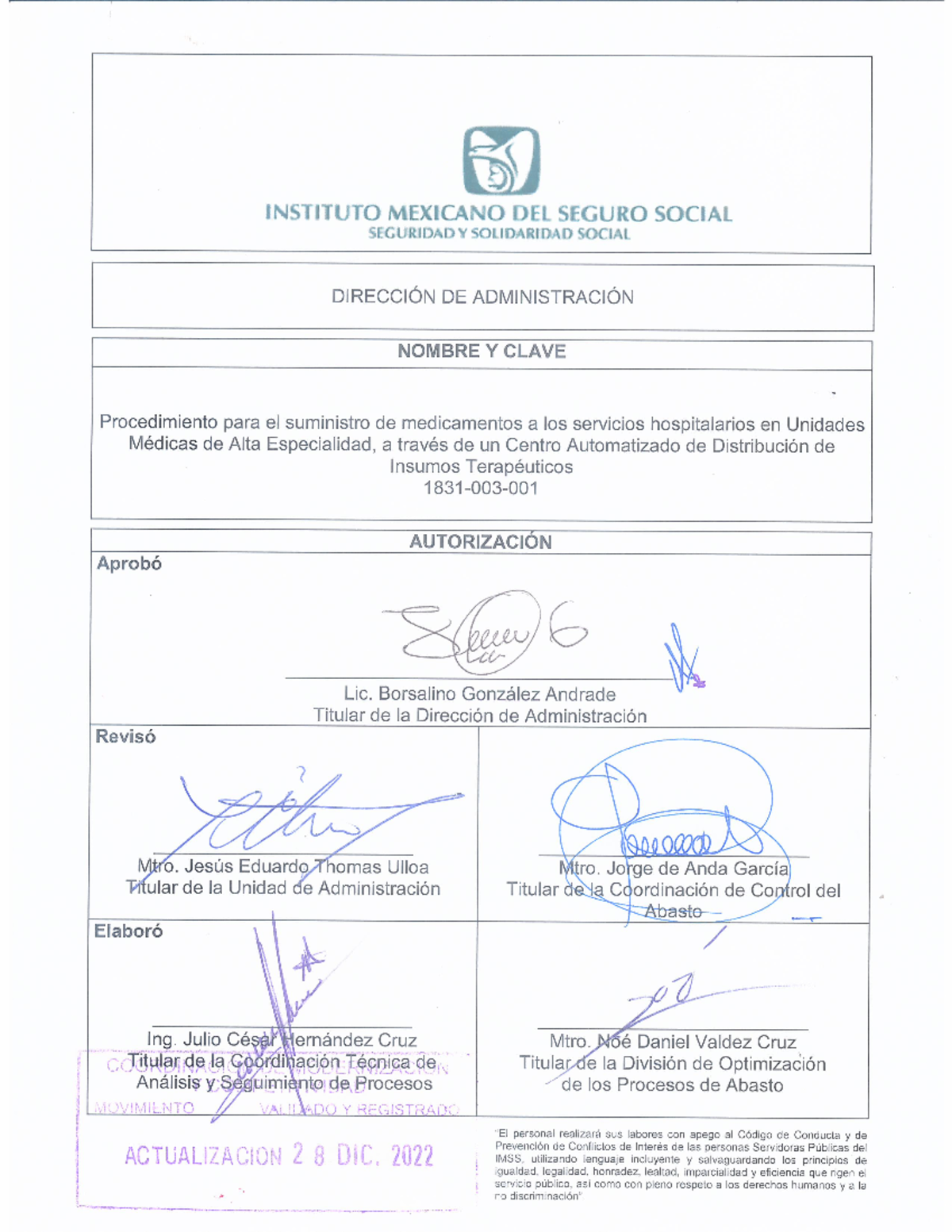 1831-003-001 - normativa institucional de segundo nivel - ÍNDICE 1 Base ...