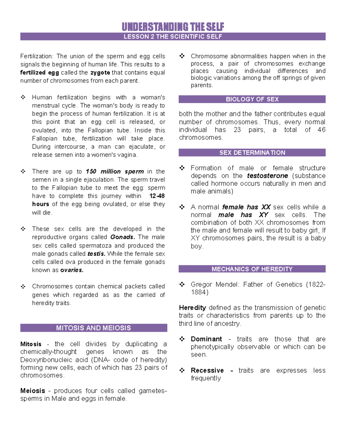 Understanding the self : Physical self - UNDERSTANDING THE SELF LESSON ...