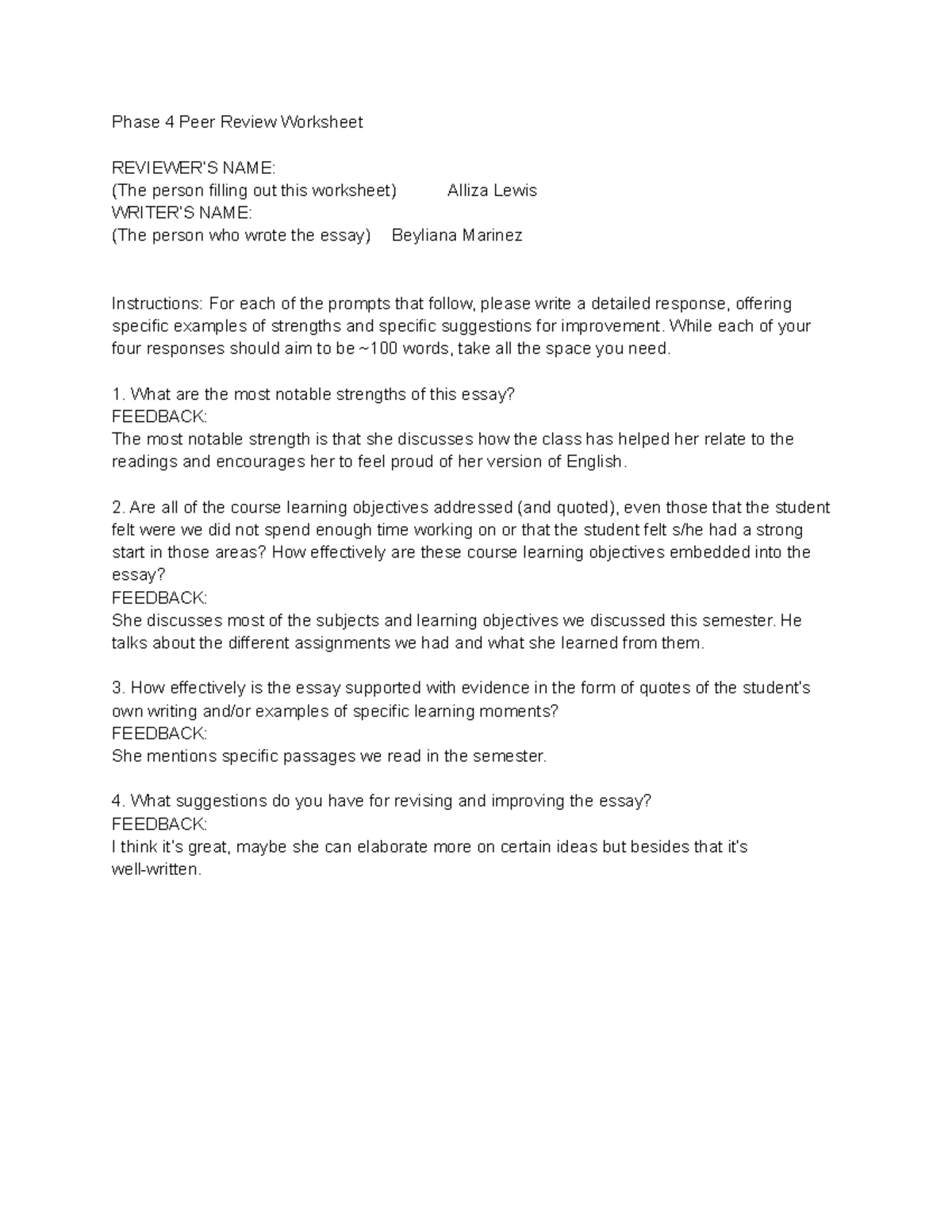 BM-peer review | Anna Alexis Larsson 🌟 - Phase 4 Peer Review Worksheet ...