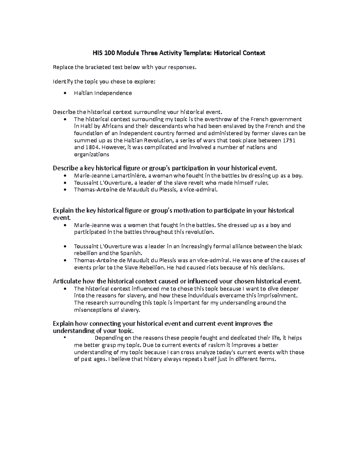 HIS 100 Module Three Activity Context Template - HIS 100 Module Three ...
