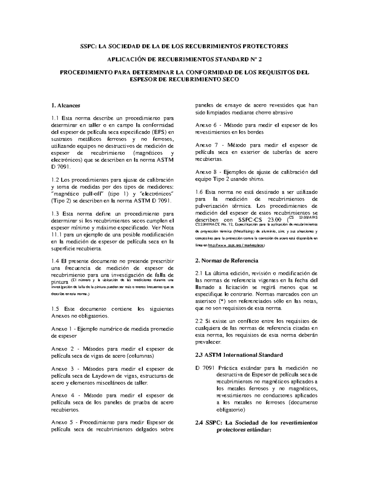 SSPC PA 2 Actualizada Traduccion RD 1 - SSPC: LA SOCIEDAD DE LA DE LOS ...