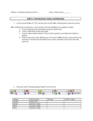 BIO 111 Lab 3.1 Microbial Diversity Fall 2020 Revised - Module 3 ...
