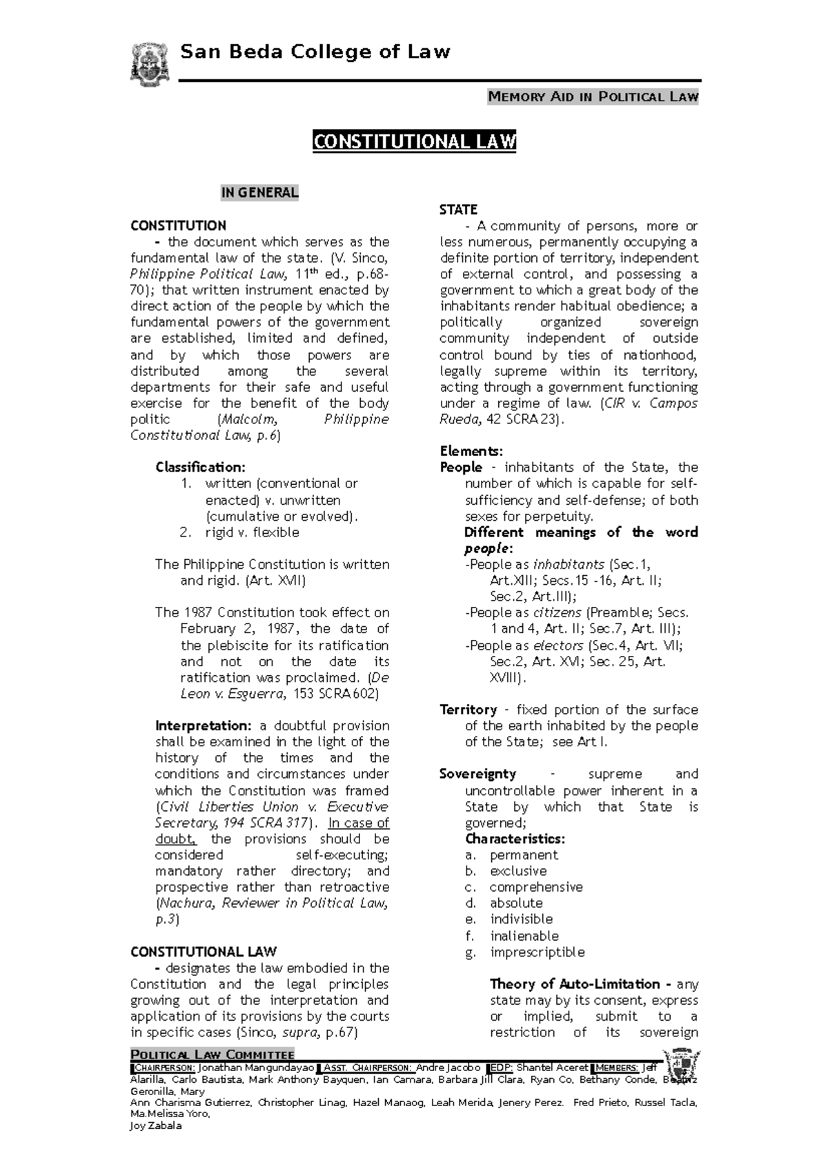 Political law (or political activity law[1]) is an established legal ...