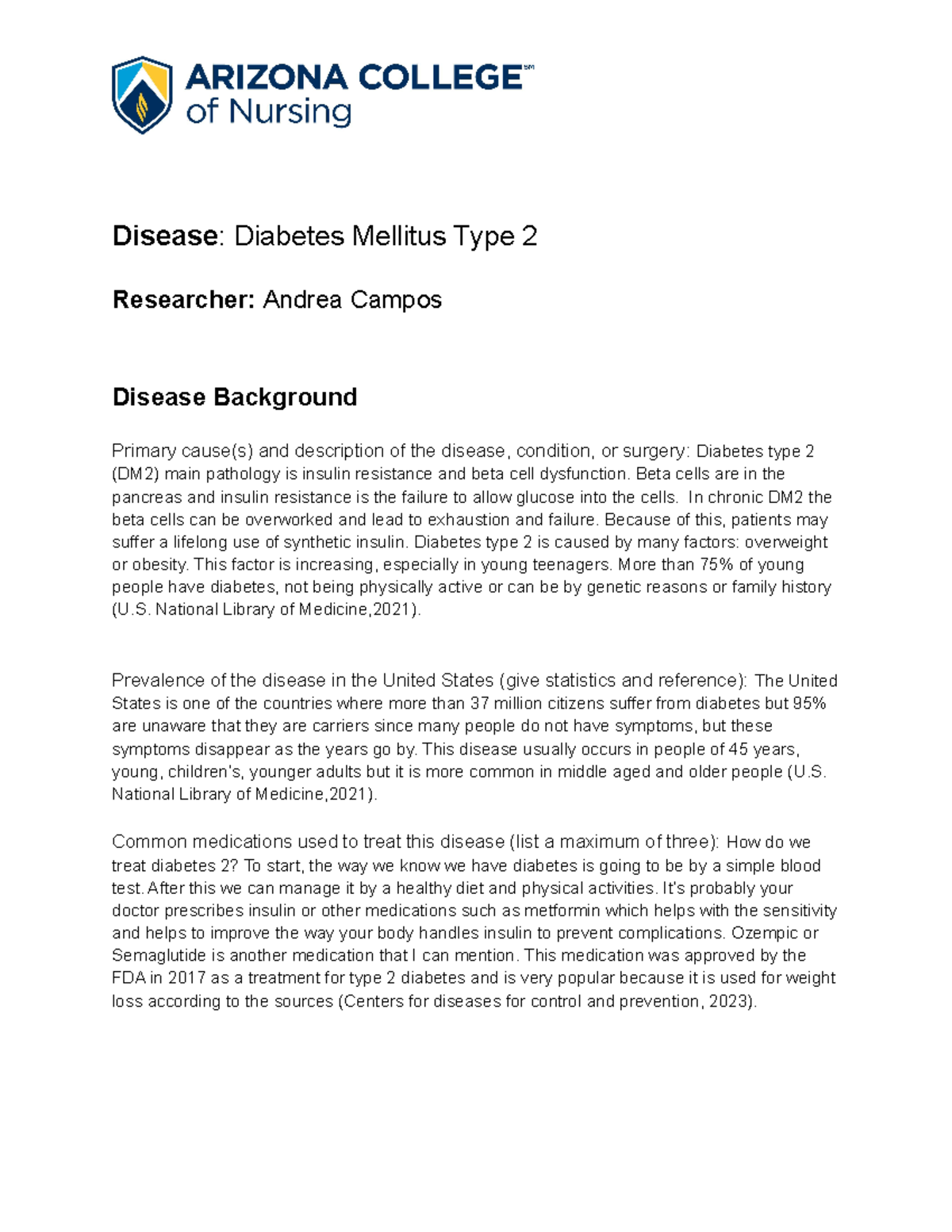 NTR 241 Nutrition in Healthcare Resource Guide template (1) - Disease ...