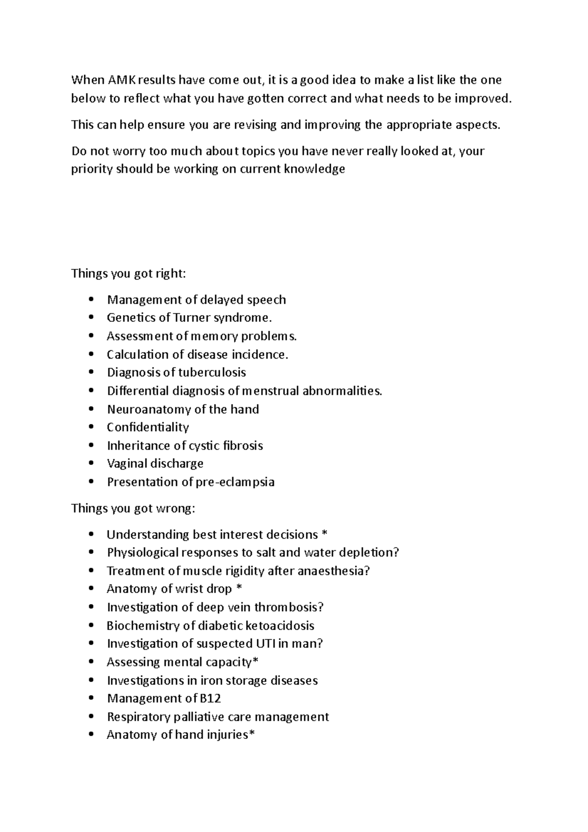 AMK summative 1 analysis example - When AMK results have come out, it ...