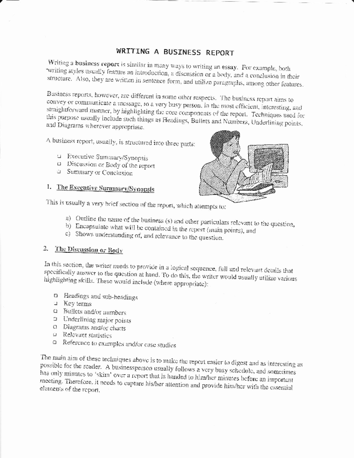 Business Studies Resources - Business Report Guide - WRTTTNG A BUSINESS ...