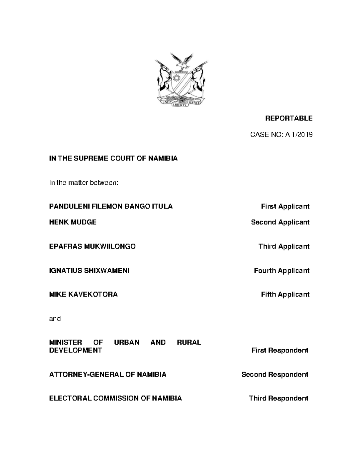2020-nasc-6 - Case law - REPORTABLE CASE NO: A 1/ IN THE SUPREME COURT ...