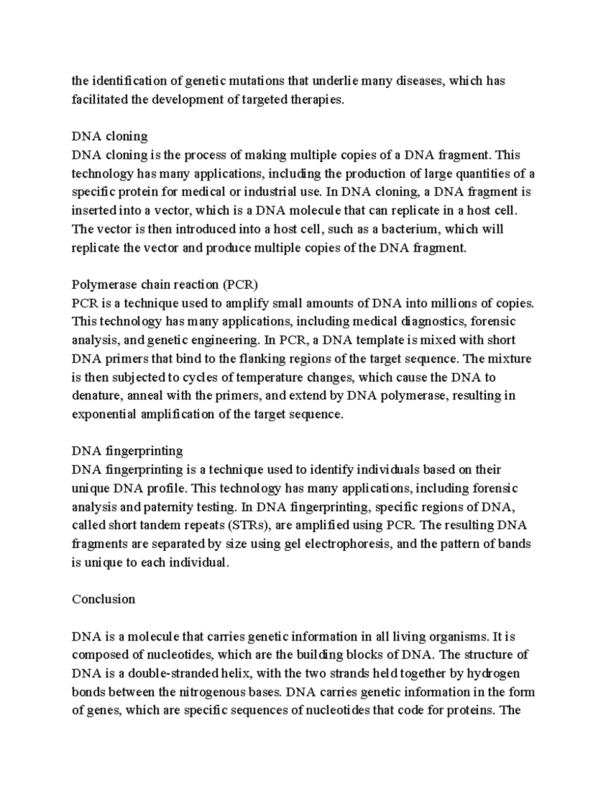 DNA P4 3- Google Docs - DNA NOTES - the identification of genetic ...