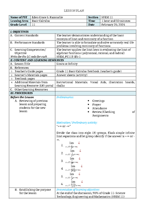Solving Problems Involving Permutation Grade 10 Mathematics Lesson Plan ...