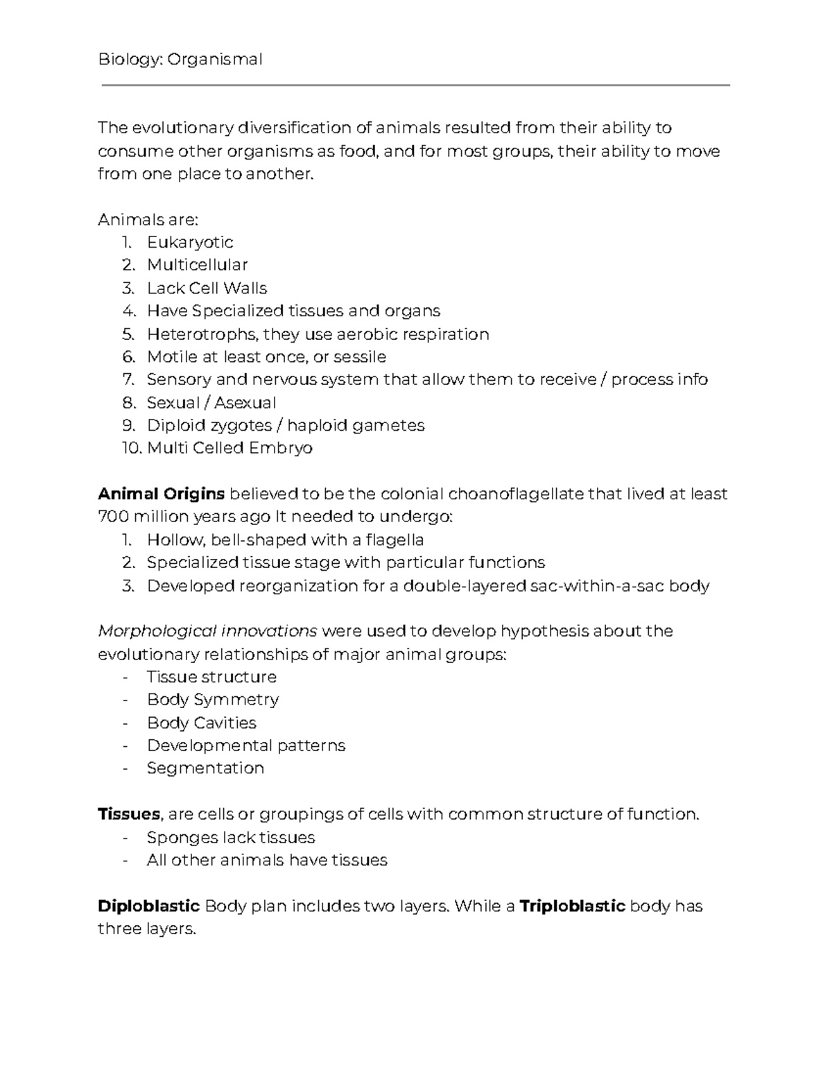 Invertebrates - Explains the major characteristics of invertebrate ...