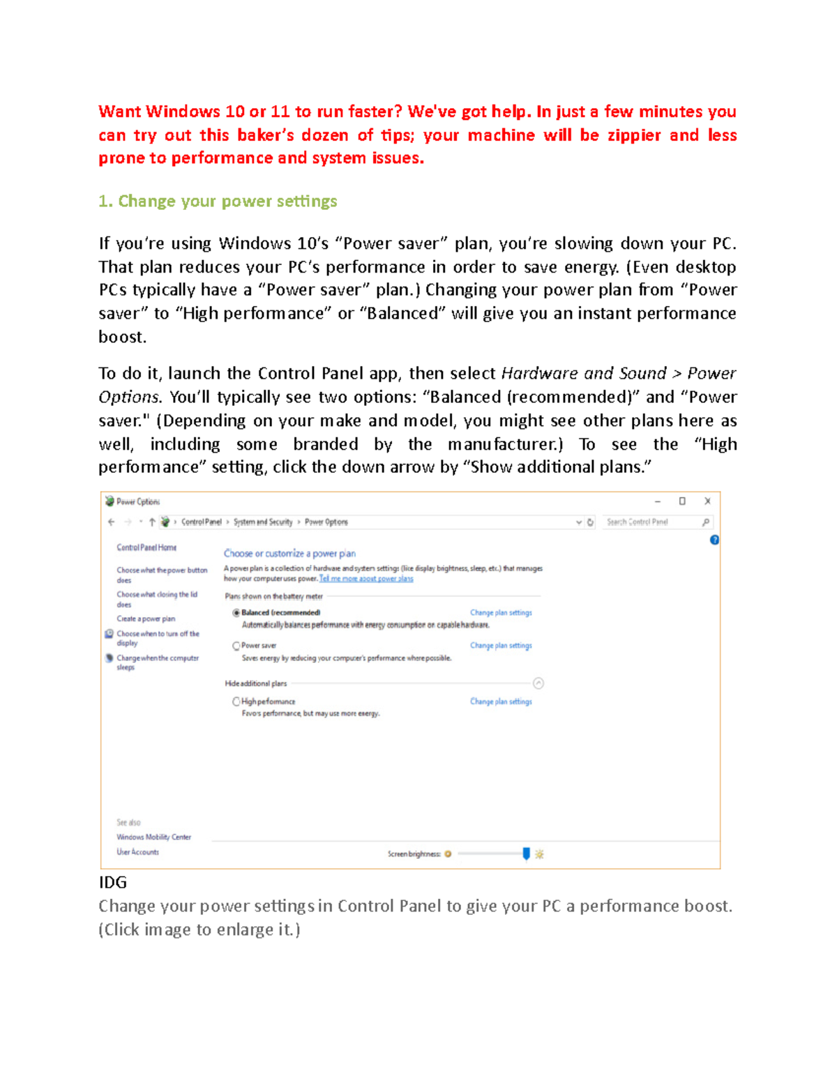 Tips for Windows 10 or 11 - Want Windows 10 or 11 to run faster? We've ...