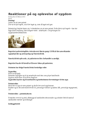 Læringslog 2 semester - Læringslog – 2. semester Klinisk beslutningstagen i stabile og komplekse ...