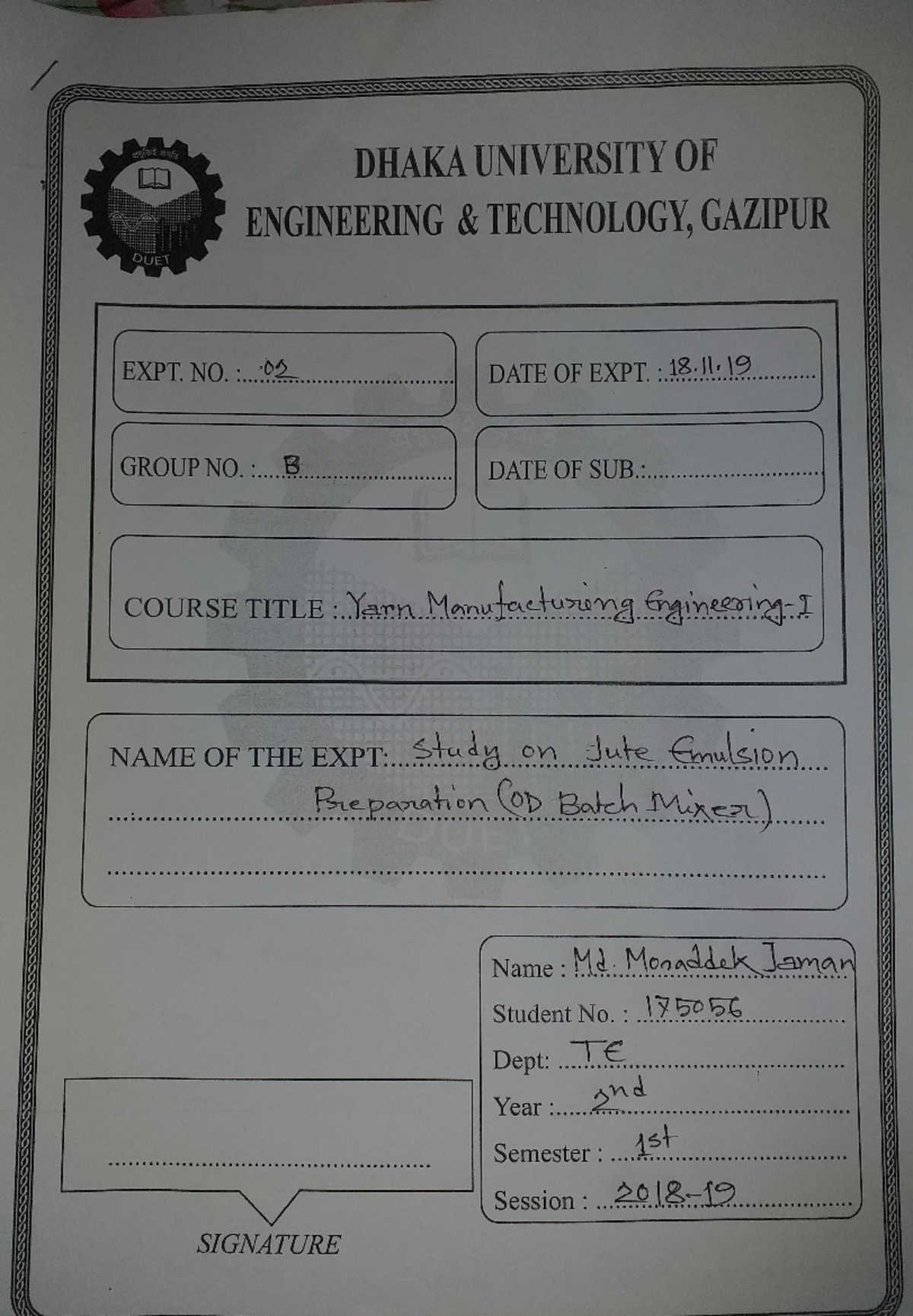 Jute-02-study on jute emulsion machine - Engineering Materials ...