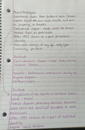 World Dance Unit 1 - DANC-1305 - Studocu