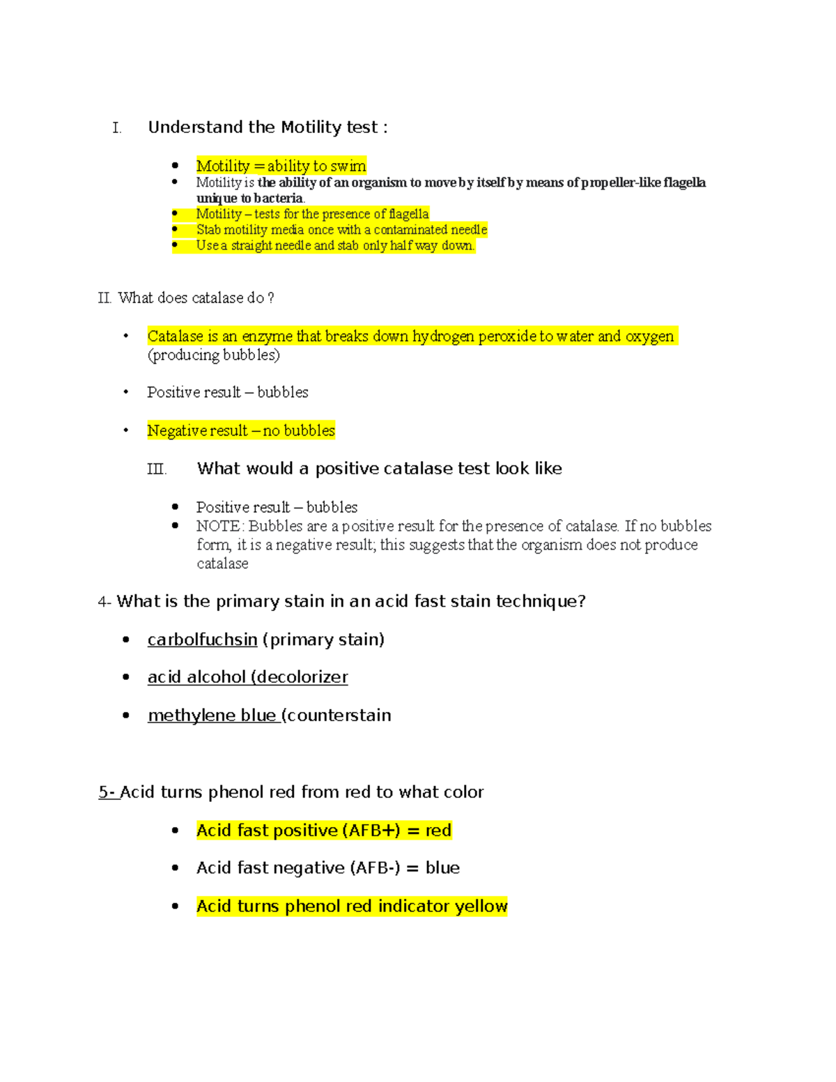 Understand the Motility test LAB R2 - I. Understand the Motility test ...