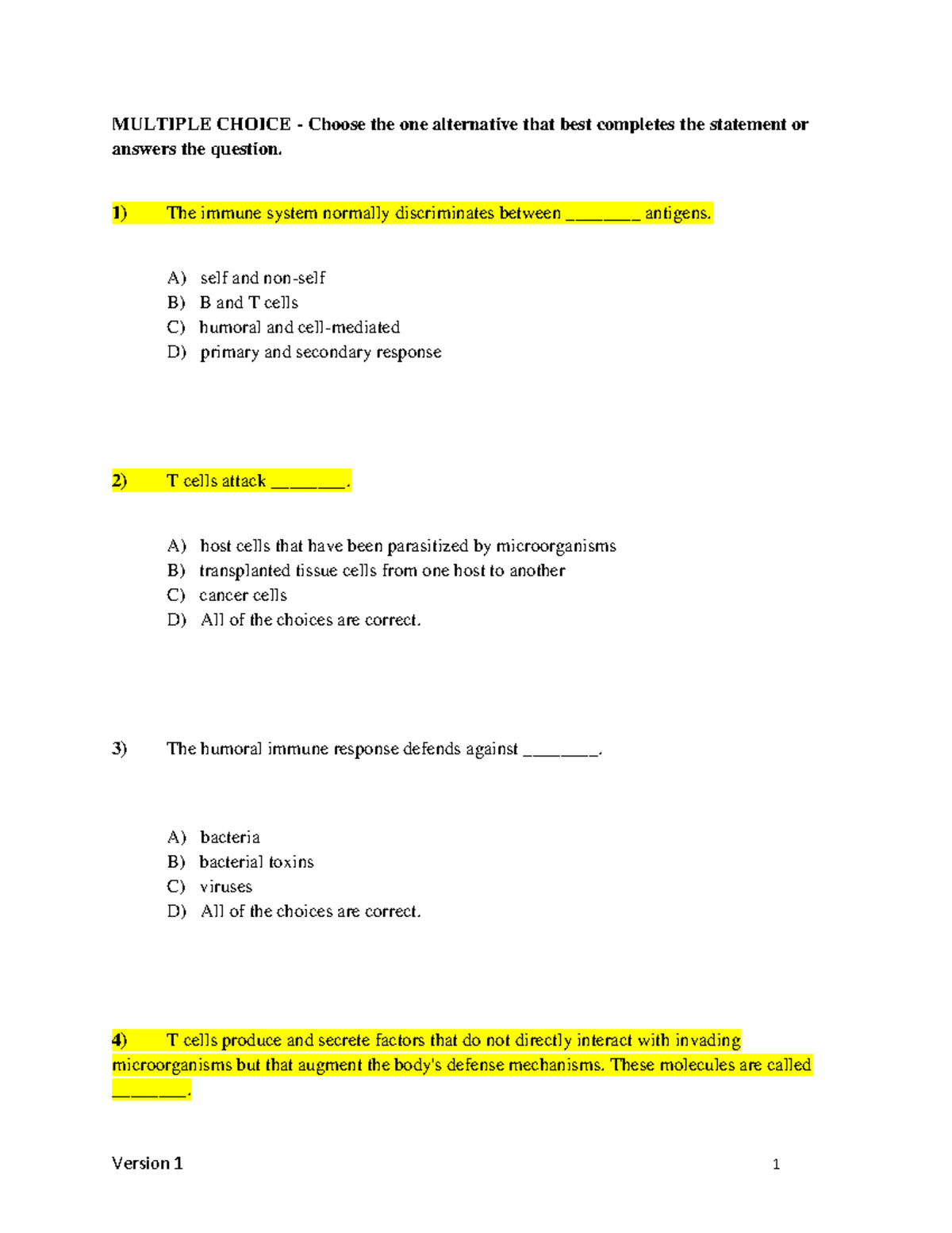 Chapter 33 MCQ 2021 - spørsmålene i seminaret som er relevant til eksamen - MULTIPLE CHOICE ...