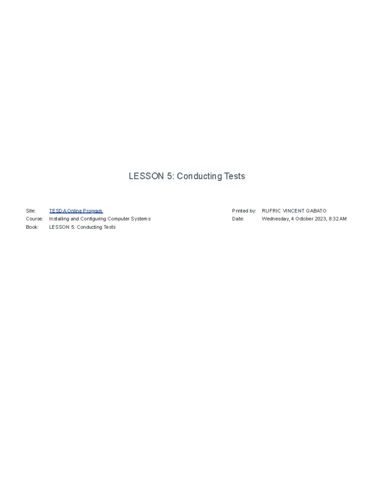 Lesson-5 -Conducting-Tests 085219 - LESSON 5: Conducting Tests Site ...