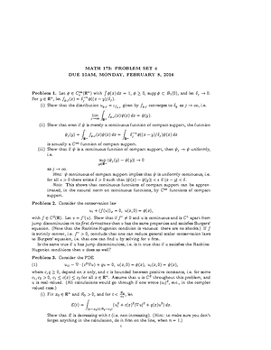 Seminar assignments - Problem set 1 - MATH 173: PROBLEM SET 1 DUE AT 9AM, THURSDAY, JANUARY 14 ...