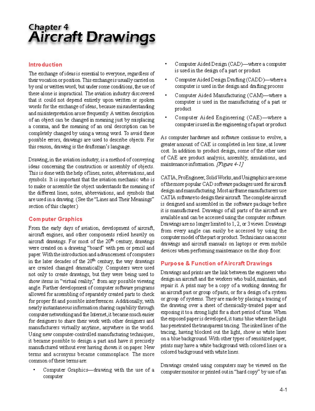 Amtg handbook-124-149 - Aircraft Drawings Chapter 4 Introduction The ...