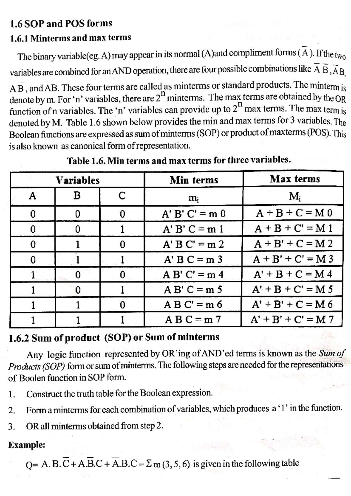 Sop And Pos Form The Sum Of Products Sop Form Is A Method Or Form Of Simplifying The