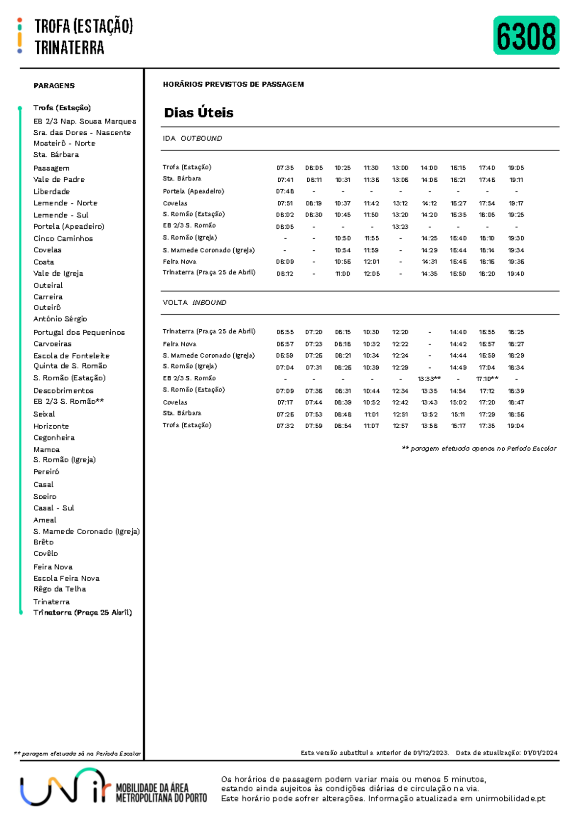 Httpsvianorbus - Hajajj - TROFA (ESTAÇÃO) TRINATERRA PARAGENS HORÁRIOS ...