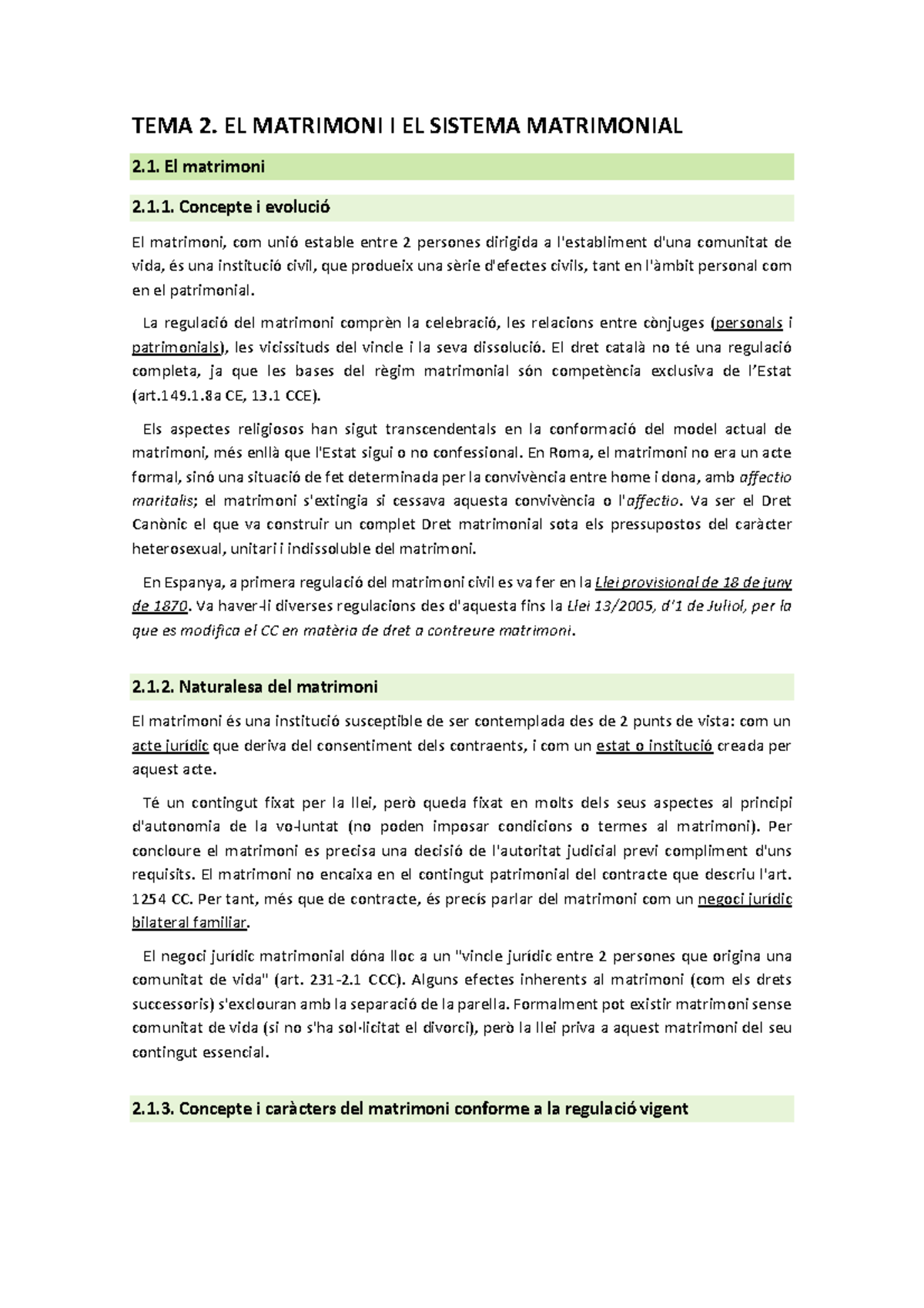 Tema 2 - TEMA 2. EL MATRIMONI I EL SISTEMA MATRIMONIAL 2. El matrimoni ...