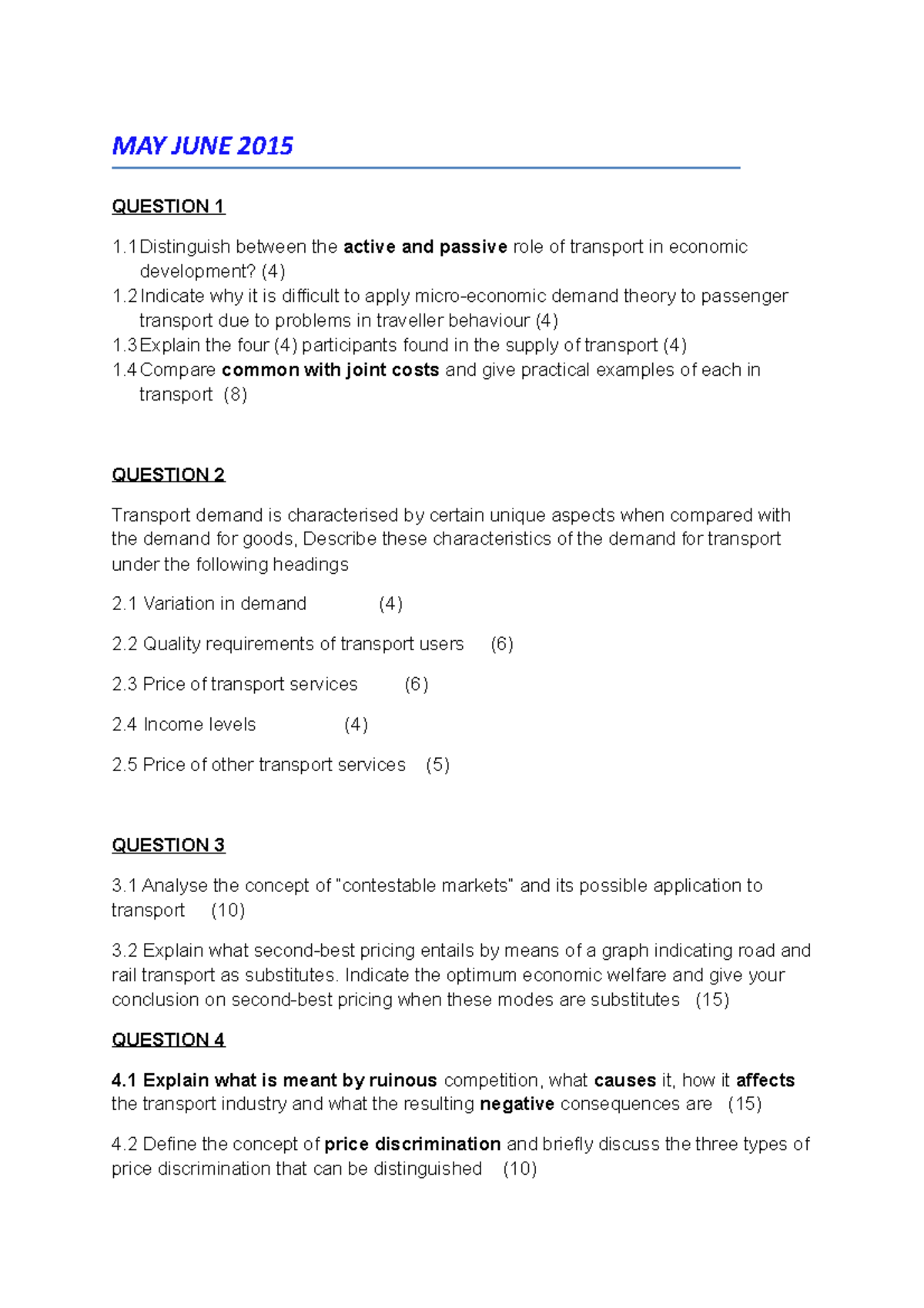 MAY JUNE 2015 Tutorial MAY JUNE 2015 QUESTION 1 1 Distinguish may-june-2015-tutorial-may-june-2015-question-1-1-distinguish