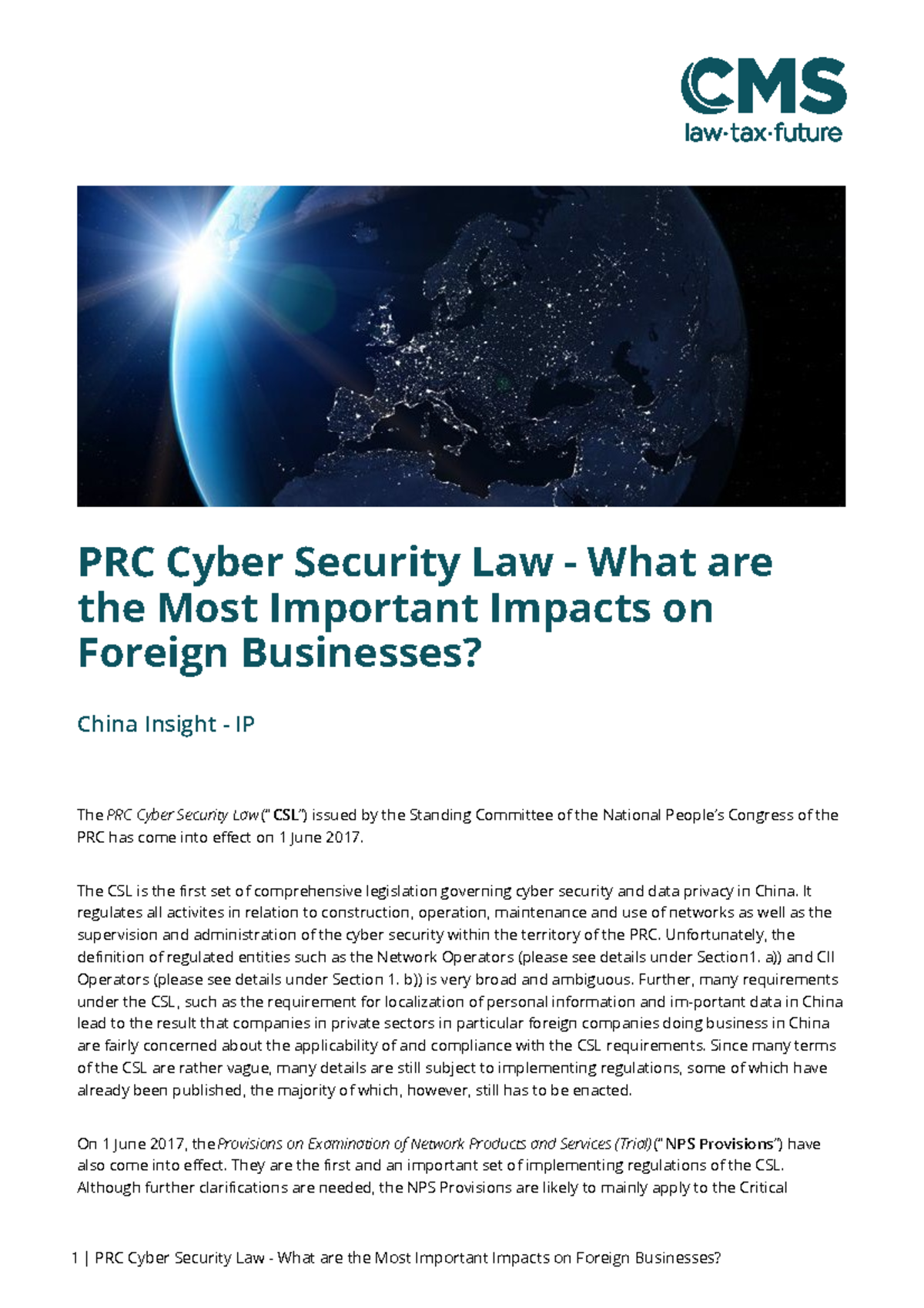 Prc-cyber-security-law-what-are-the-most-important-impacts-on-foreign ...