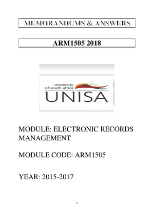 ARM1505 001 TL march 2021 - ARM 150 5/001/3/ Tutorial Letter 001/3 ...