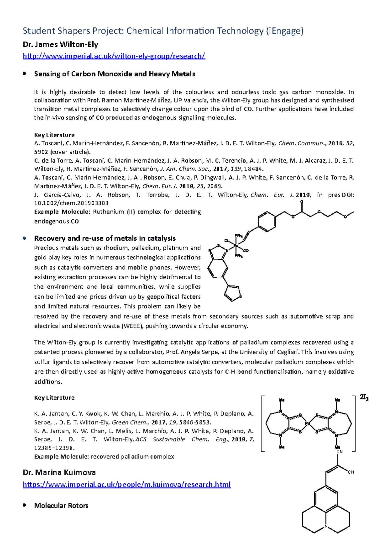 Imaging, Sensing and Analytical Chemistry - NSE6_FVE-5.3 - UCL - Studocu