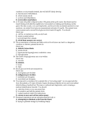 EMT TEST 1 - Study Notes - EMT Study Notes Chapter 7 Positions of the ...