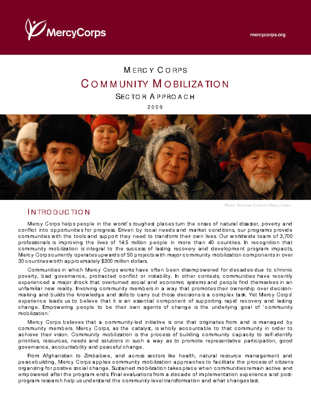 Community Mobilization Sector Approach 0 - M E R C Y C O R P S C O M M ...