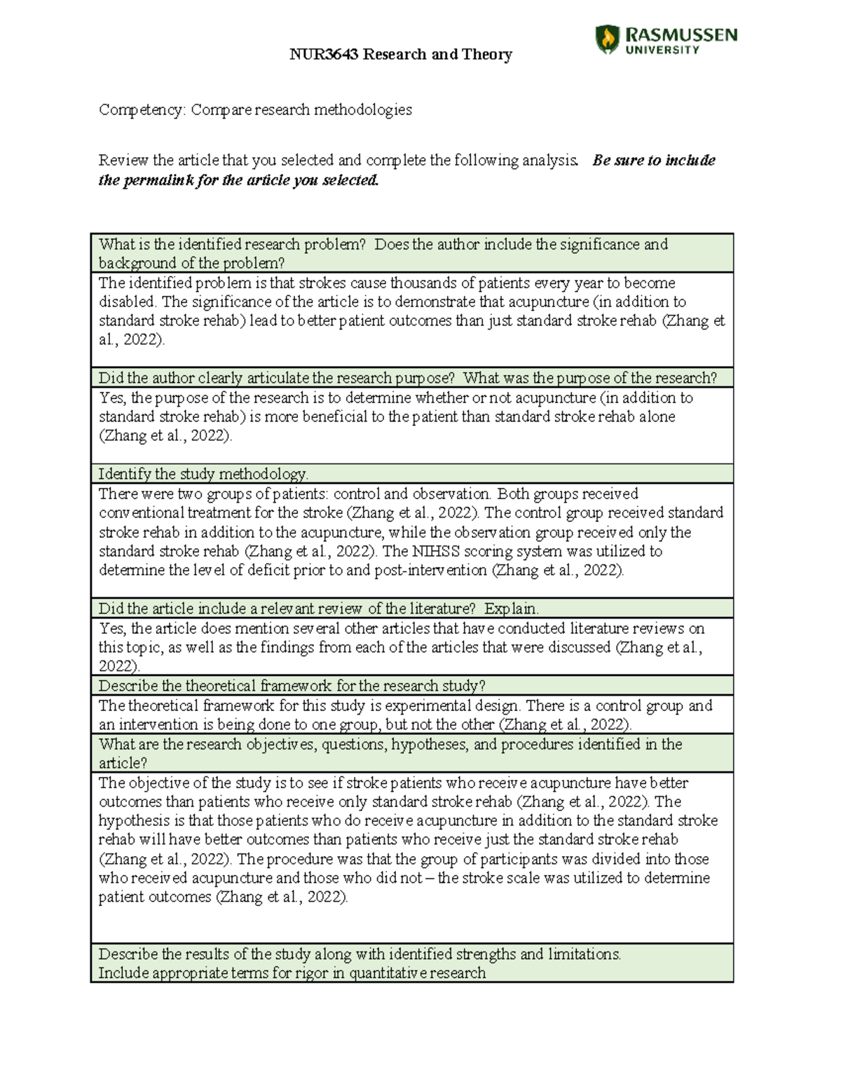 Module 7 Discussion - NUR3643 Research and Theory Competency: Compare ...