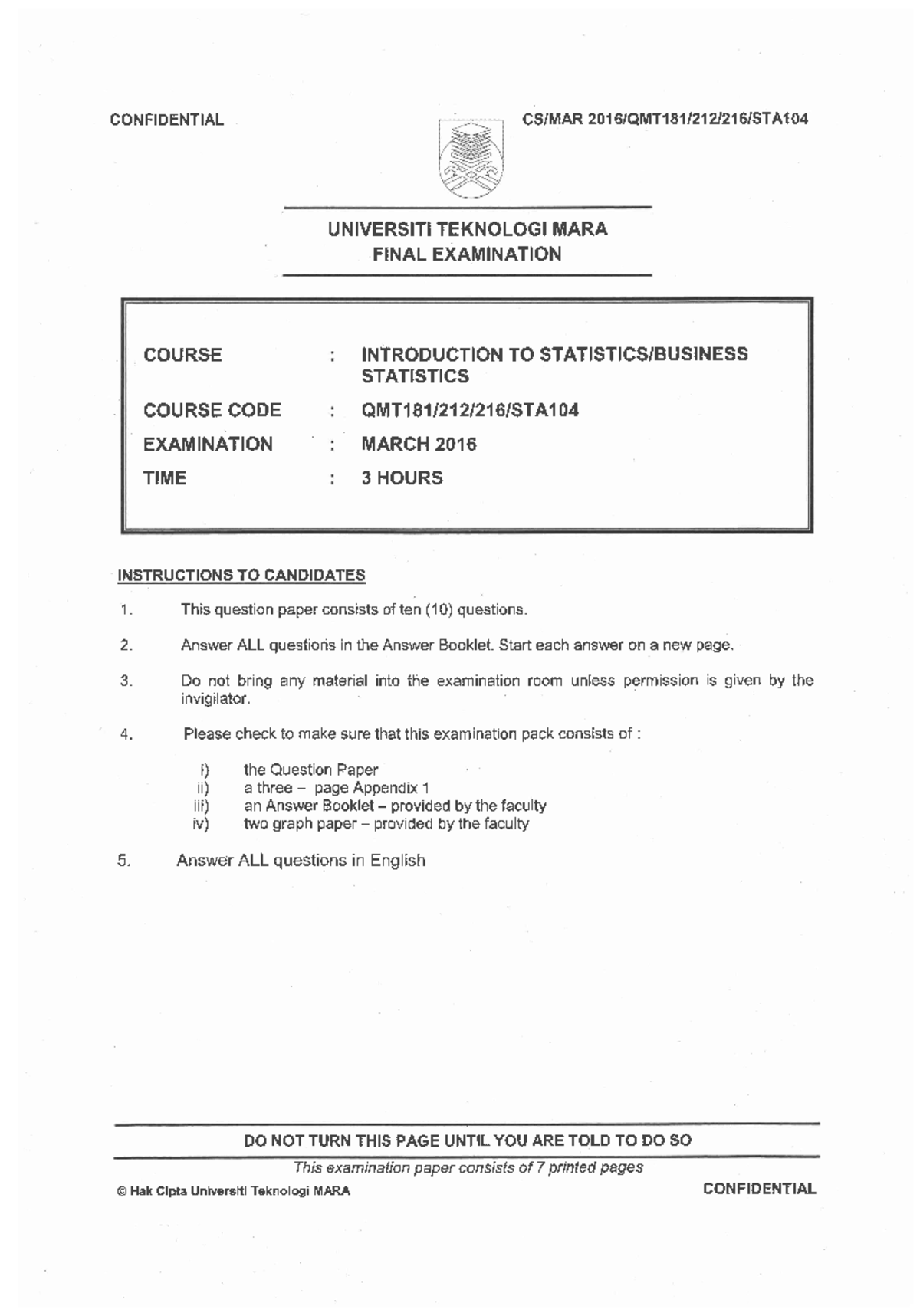sta104 uitm fjksdfglb - Accounting - Studocu