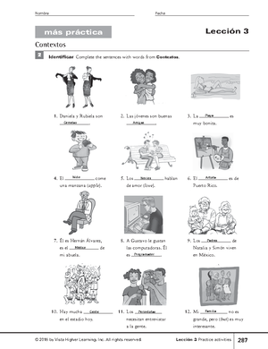 SPA101- Lección 4.3 Stem-changing Verbs E-I - más práctica Lección 4 ...