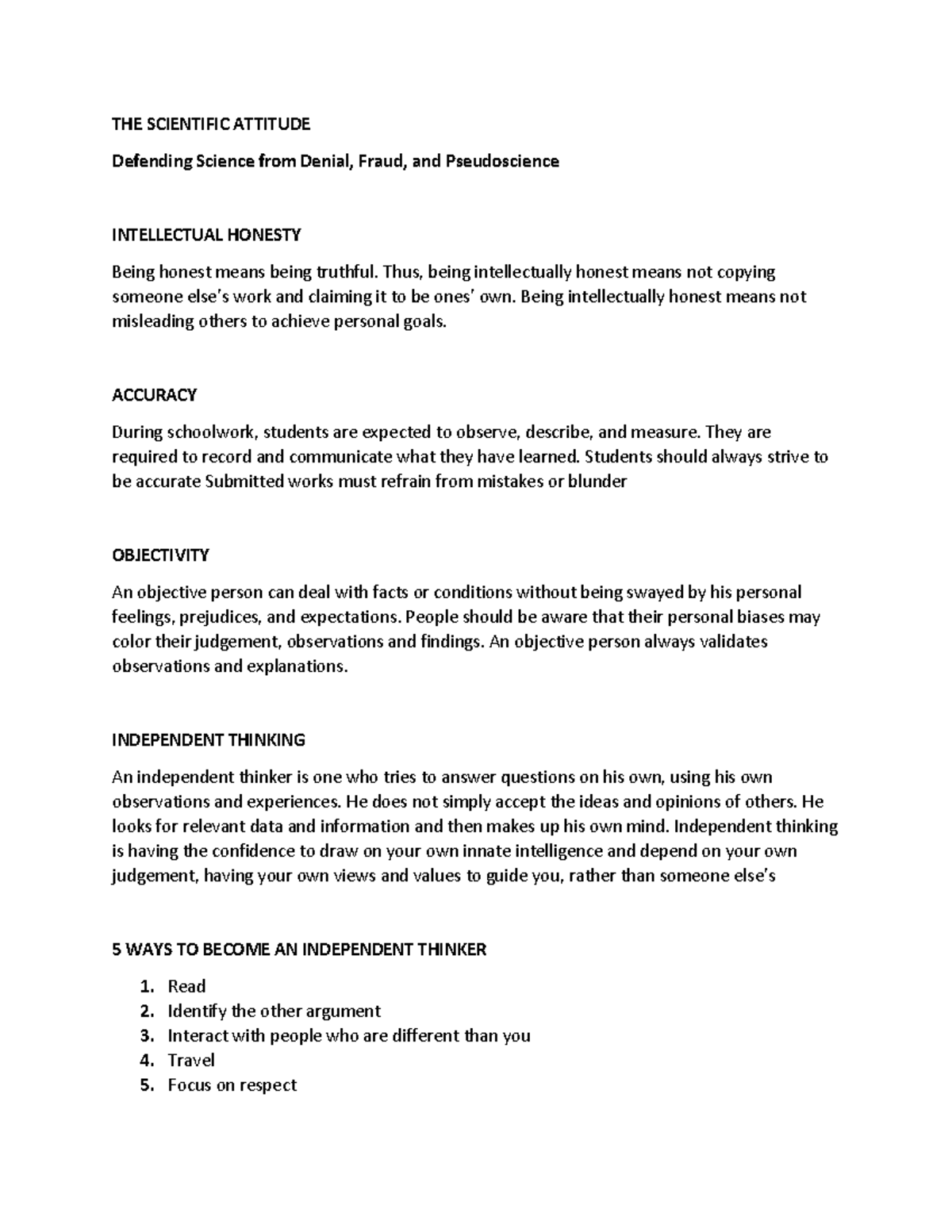 STS Lecture 2 - sb tyi bmn zdrt 35u dfg w - THE SCIENTIFIC ATTITUDE ...