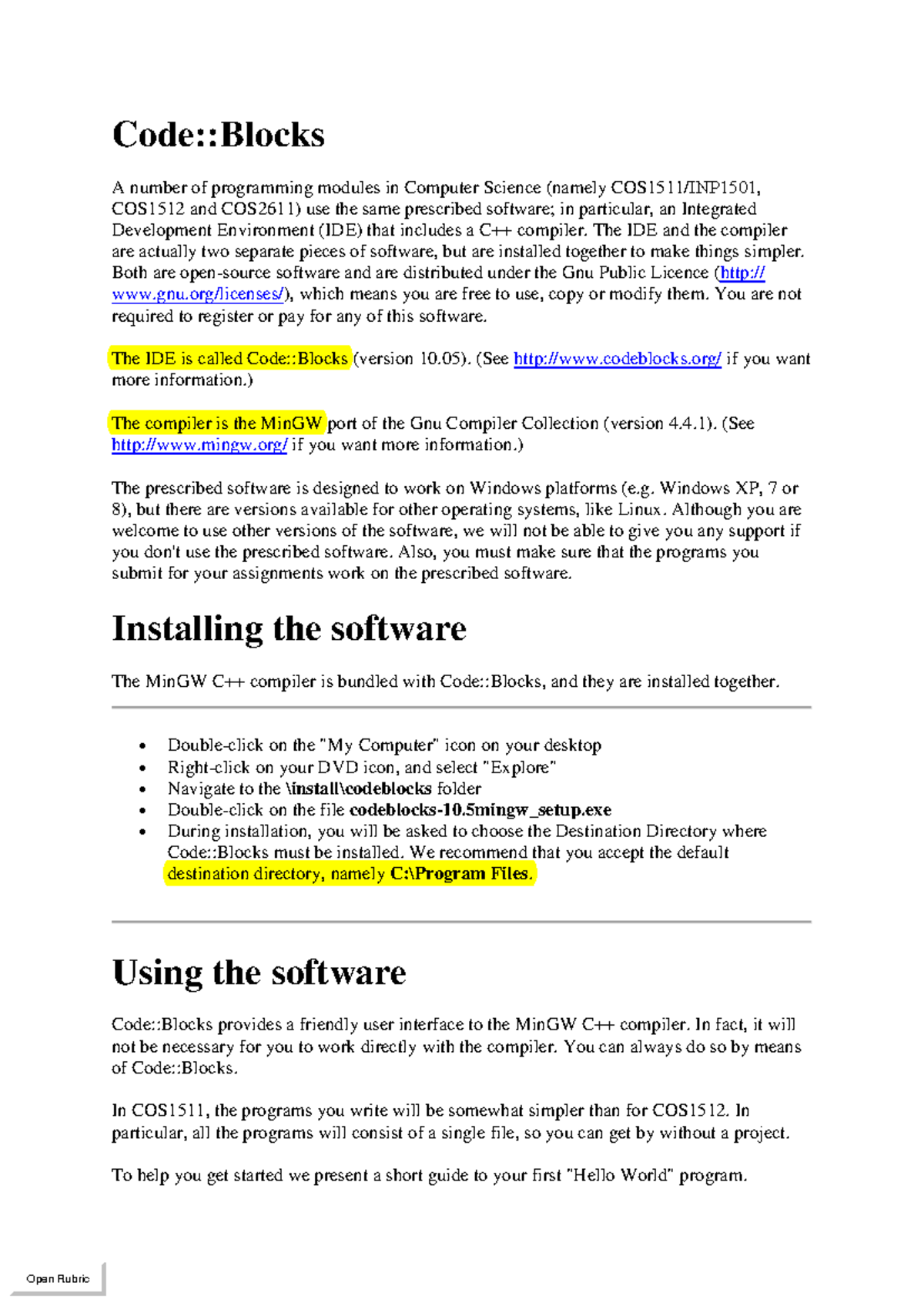 Installing Code Blocks 3246f31734 d29635 cd46356936 a21ea0 - Code::Blocks A number of ...