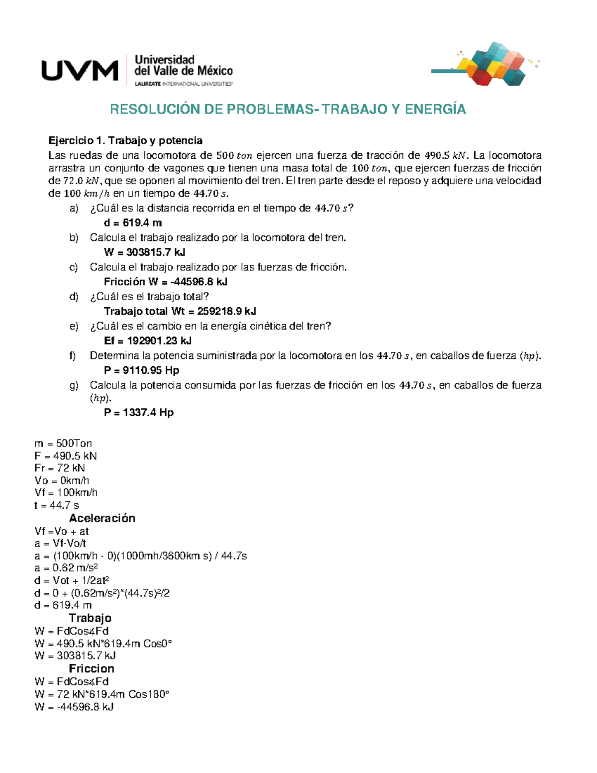 Actividad 4 ejercicios Física movimiento y leyes de newton - RESOLUCIÓN ...