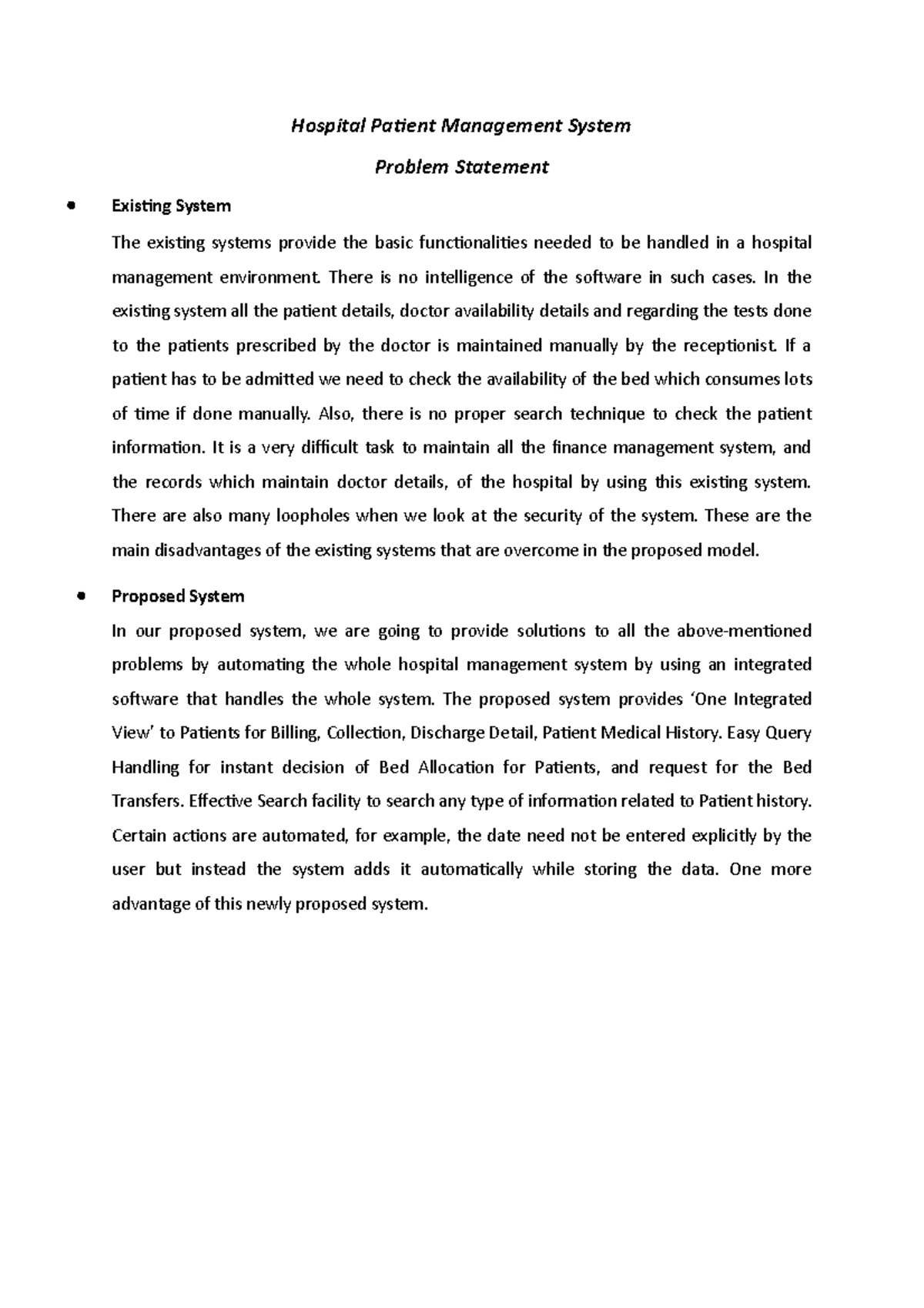 Hospital Patient Management System - Hospital Patient Management System ...