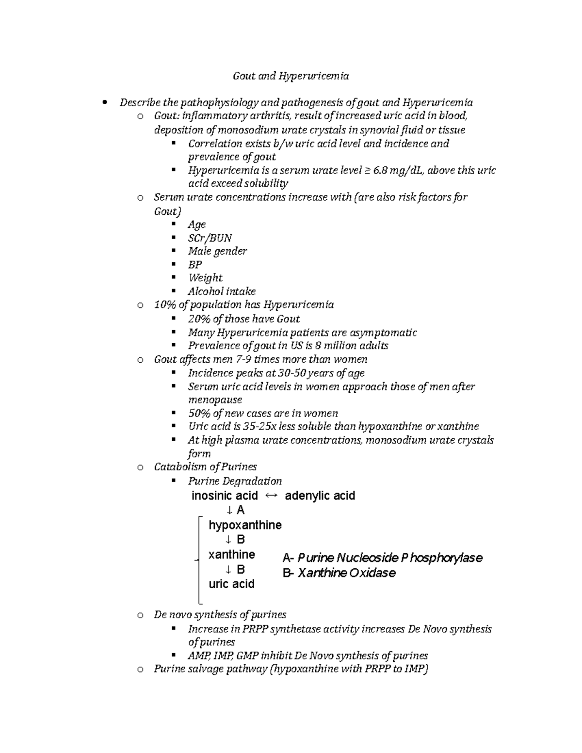 Gout and Hyperuricemia - 8 At high plasma urate concentrations ...