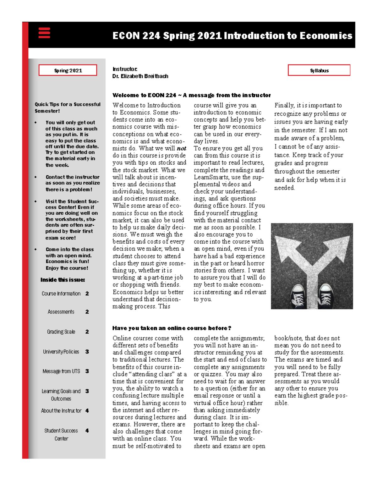 ECON 224 Spring 2021 - Syllabus - Finally, it is important to recognize ...