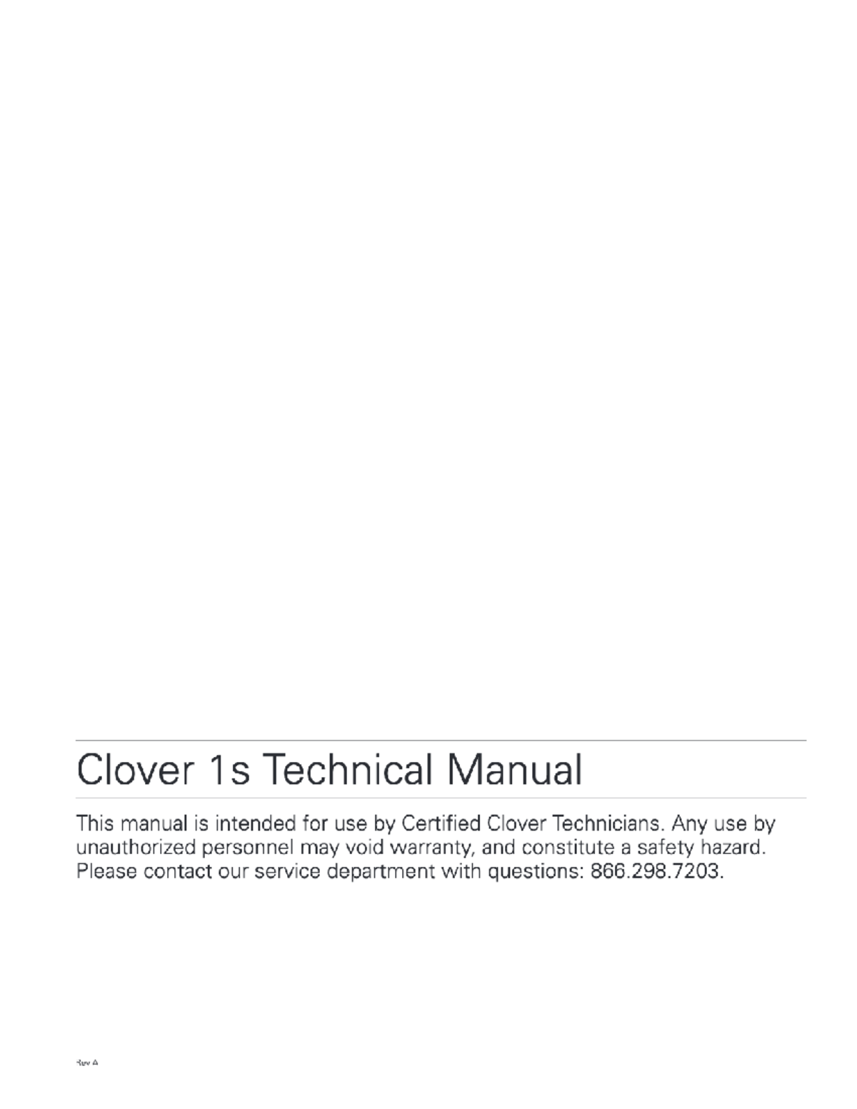Clover 1s Technical Manual Manualzz - Clover 1s Technical Manual This ...